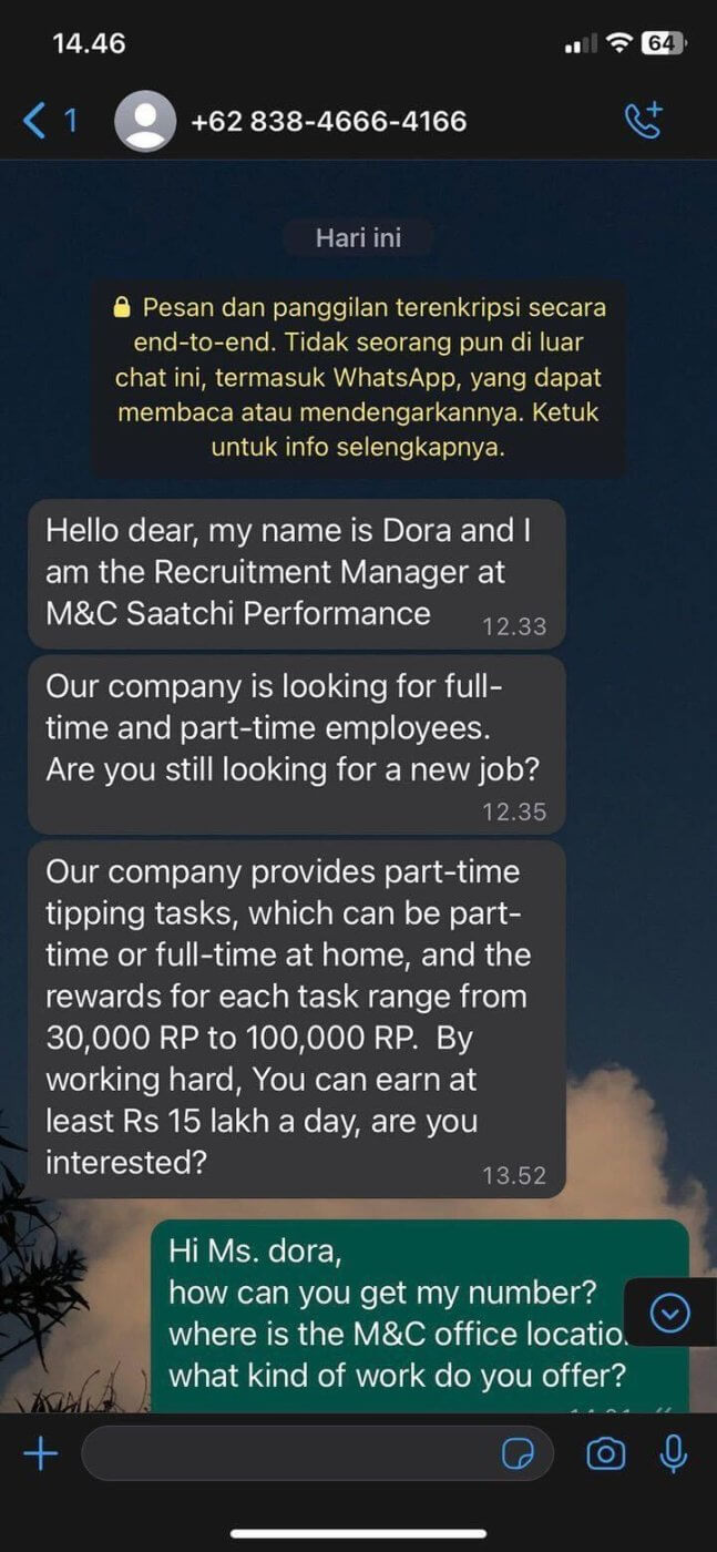 Beware of recruitment scams on behalf of M+C Saatchi Performance | M+C ...